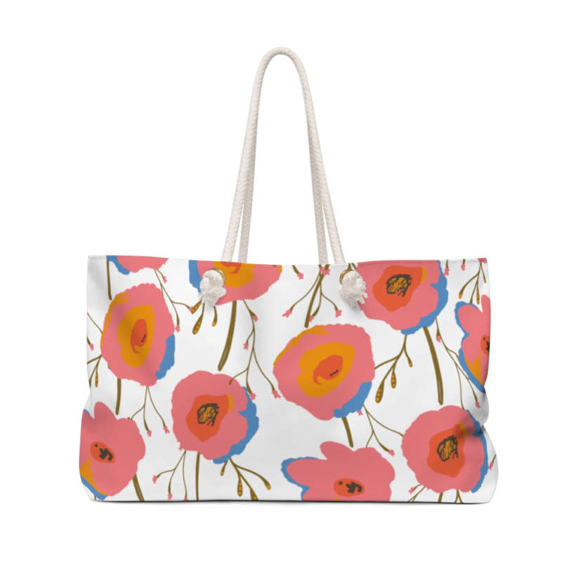 Pink Floral Weekender Bag | Her Track